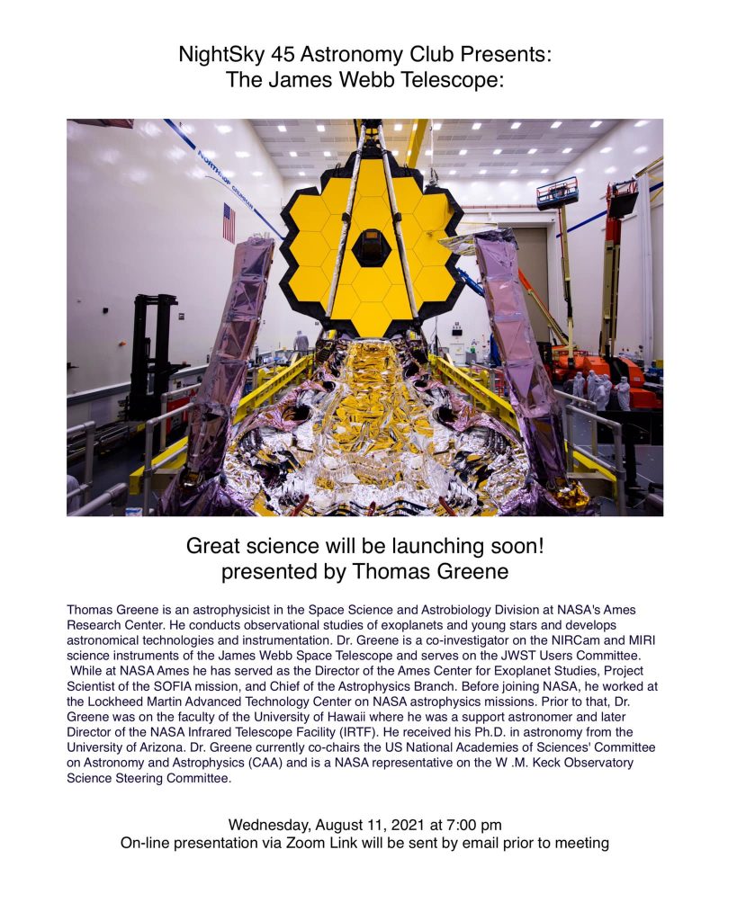 Meetings – Night Sky 45 Astronomy Club